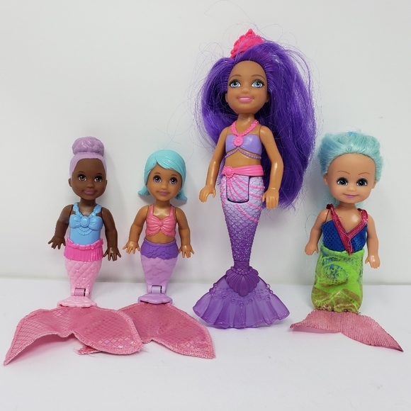 Toys | Barbie Doll Mermaids 3 1 No Brand Doll Set Of 4 Dolls | Poshmark
